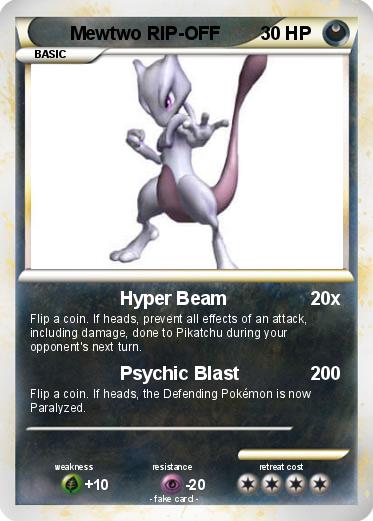 Pokémon Mewtwo RIP OFF - Hyper Beam - My Pokemon Card