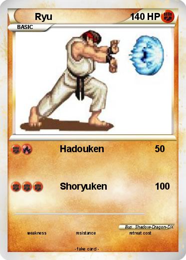 Pokémon Ryu 265 265 - Hadouken - My Pokemon Card