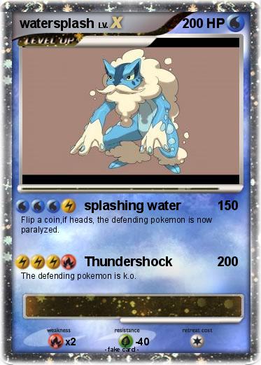 Pokémon watersplash 3 3 - splashing water - My Pokemon Card