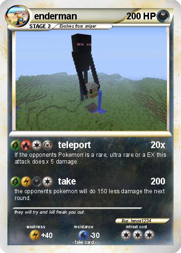 Pokémon enderman 1068 1068 - teleport - My Pokemon Card