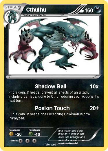 Pokémon Cthulhu 121 121 - Shadow Ball - My Pokemon Card
