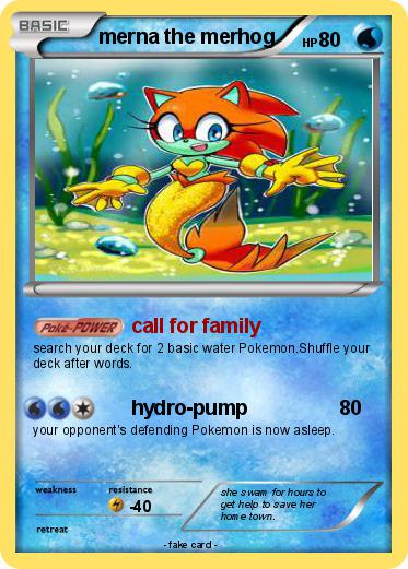 Pokémon merna the merhog - call for family - My Pokemon Card