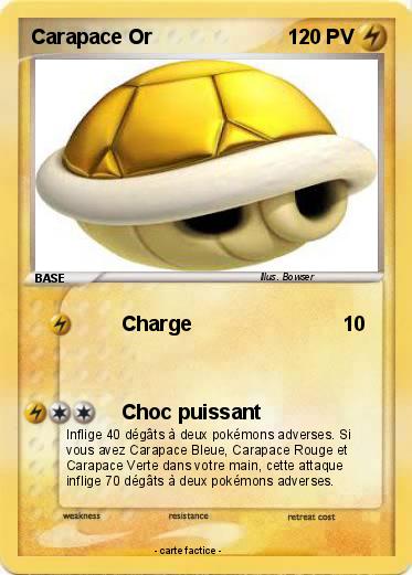 Pokémon Carapace Or - Charge - Ma carte Pokémon