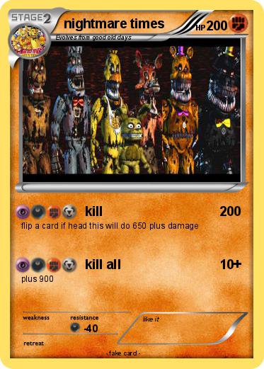 Pokémon nightmare times - kill - My Pokemon Card