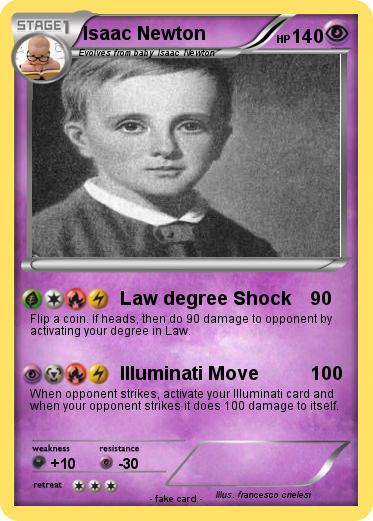 Pokémon Isaac Newton 57 57 - Law degree Shock - My Pokemon Card