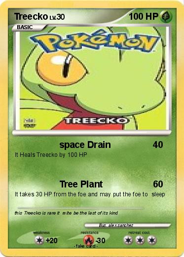Pokémon Treecko 39 39 - space Drain - My Pokemon Card