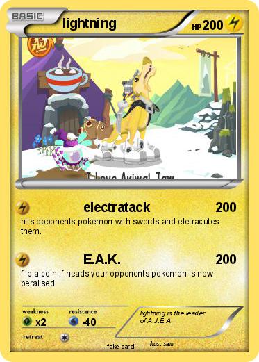 Pokémon lightning 1737 1737 - electratack - My Pokemon Card