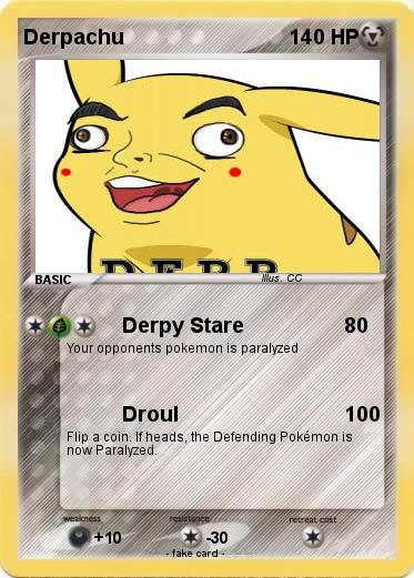 Pokémon Derpachu 132 132 - Derpy Stare - My Pokemon Card