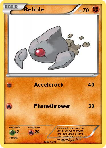 Pokémon Rebble - Accelerock - My Pokemon Card