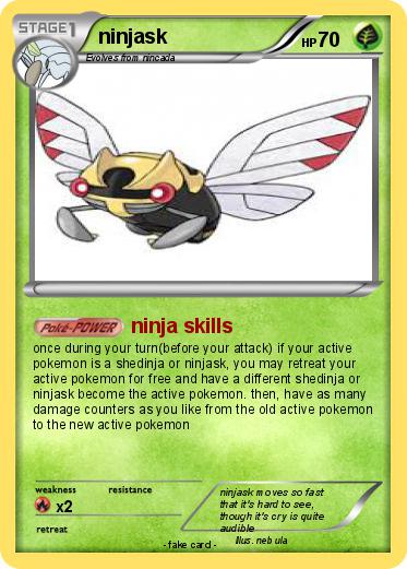 Pokémon ninjask 63 63 - ninja skills - My Pokemon Card