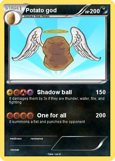 Pokémon Potato god 3 3 - Shadow ball - My Pokemon Card