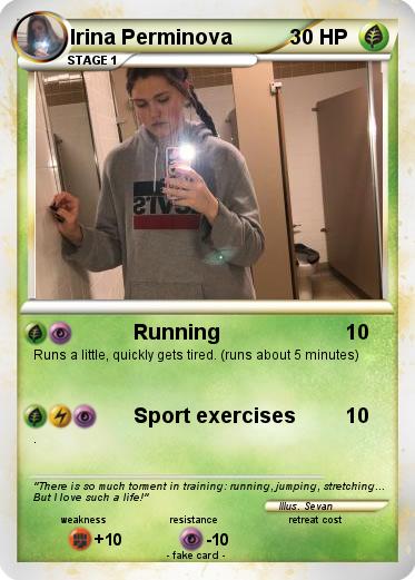 Pokémon Irina Perminova - Running - My Pokemon Card