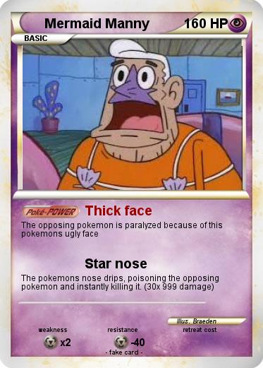 Pokémon Mermaid Manny - Thick face - My Pokemon Card