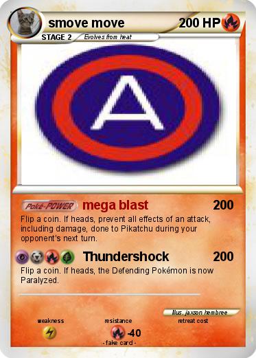 Pokémon smove move - mega blast - My Pokemon Card
