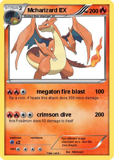 Pokémon Mcharizard EX 47 47 - megaton fire blast - My Pokemon Card