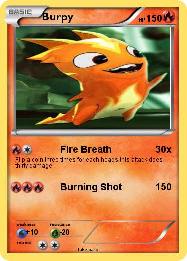 Pokémon Burpy 181 181 - Fire Breath - My Pokemon Card