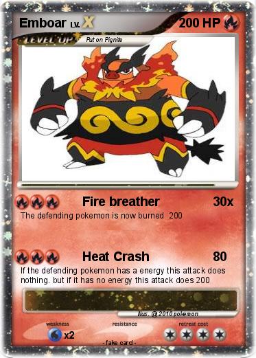 Pokémon Emboar 378 378 - Fire breather - My Pokemon Card