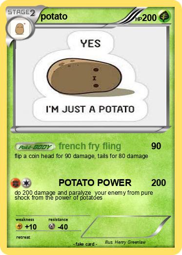Pokémon potato 1008 1008 - french fry fling - My Pokemon Card
