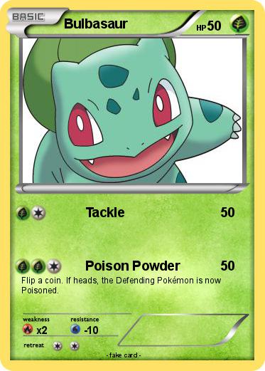 Pokémon Bulbasaur 854 854 - Tackle - My Pokemon Card