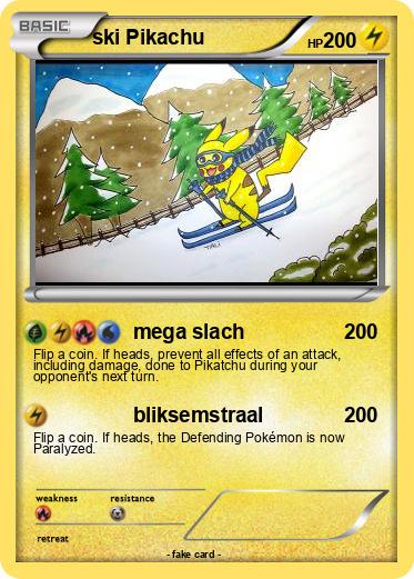 Pokémon ski Pikachu - mega slach - My Pokemon Card