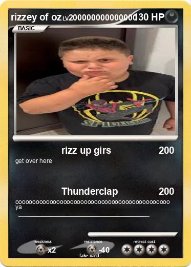 Pokémon rizzey of oz - rizz up girs - My Pokemon Card