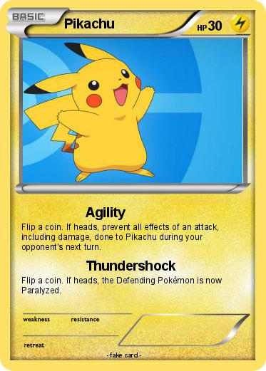 Pokémon Pikachu 16158 16158 - Agility - My Pokemon Card