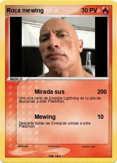 Pokémon Roca mewing - Mirada sus - Mi carta pokémon