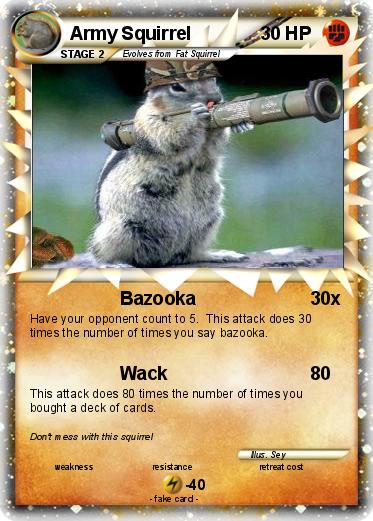 Pokémon Army Squirrel 13 13 - Bazooka - My Pokemon Card