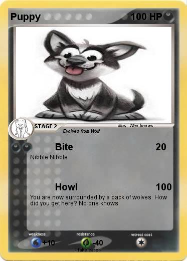 Pokémon Puppy 1103 1103 - Bite - My Pokemon Card