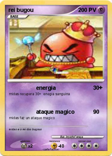 Pokémon rei bugou - energia - Ma carte Pokémon