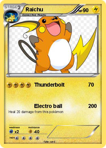 Pokémon Raichu 3519 3519 - Thunderbolt - My Pokemon Card
