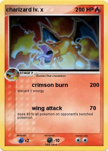 Pokémon charizard lv x 107 107 - crimson burn - My Pokemon Card