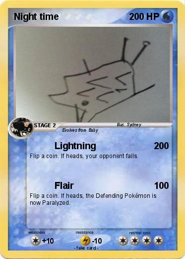 Pokémon Night time - Lightning - My Pokemon Card