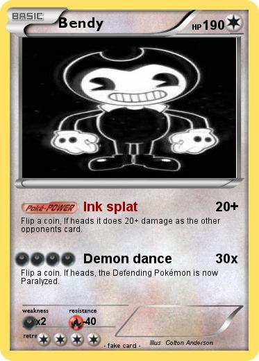 Pokémon Bendy 126 126 - Ink splat - My Pokemon Card