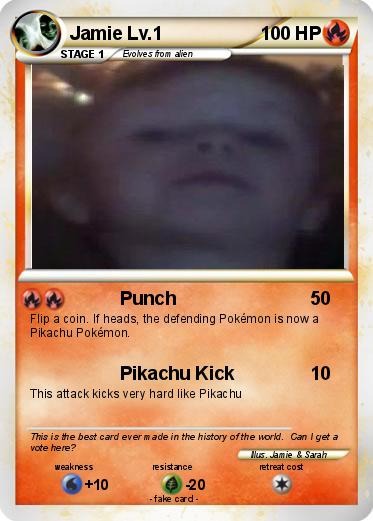 Pokémon Jamie Lv 1 1 - Punch - My Pokemon Card