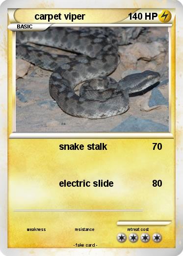 Pokémon carpet viper - snake stalk - My Pokemon Card