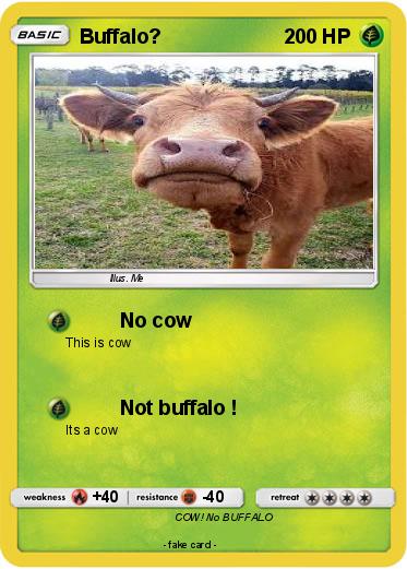 Pokémon Buffalo 56 56 - No cow - My Pokemon Card