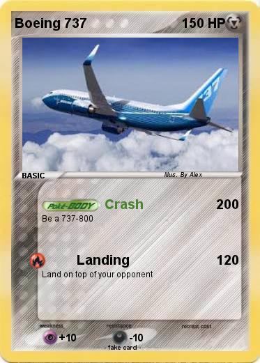 Pokémon Boeing 737 3 3 - Crash - My Pokemon Card