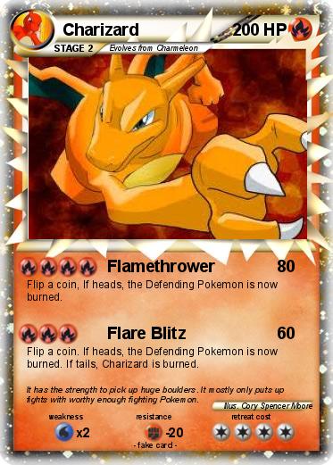 Pokémon Charizard 1130 1130 - Flamethrower - My Pokemon Card