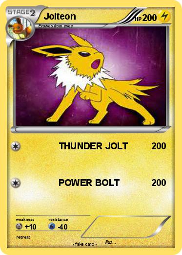 Pokémon Jolteon 570 570 - THUNDER JOLT - My Pokemon Card