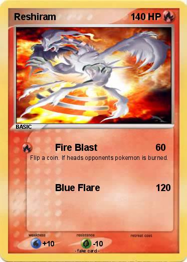Pokémon Reshiram 5850 5850 - Fire Blast - My Pokemon Card