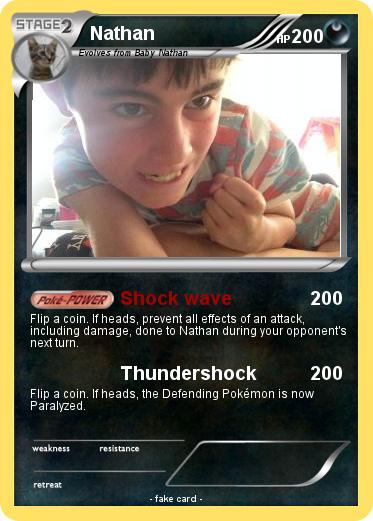 Pokémon Nathan 1240 1240 - Shock wave - My Pokemon Card