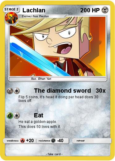 Pokémon Lachlan 88 88 - The diamond sword - My Pokemon Card