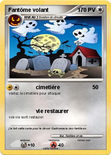 Pokémon Fantome volant - cimetière - Ma carte Pokémon