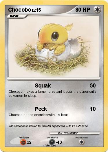 Pokémon Chocobo 32 32 - Squak - My Pokemon Card