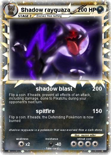 Pokémon Shadow rayquaza 107 107 - shadow blast - My Pokemon Card