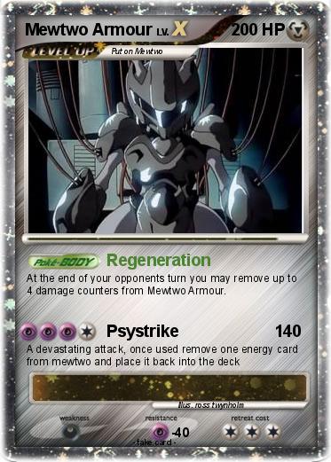 Pokémon Mewtwo Armour 1 1 - Regeneration - My Pokemon Card