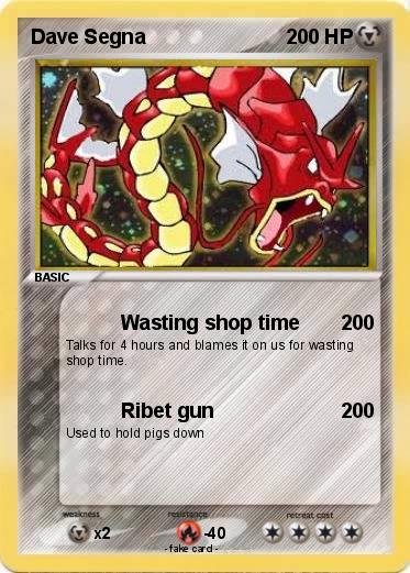 Pokémon Dave Segna - Wasting shop time - My Pokemon Card