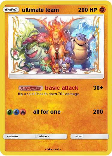 Pokémon ultimate team 20 20 - basic attack - My Pokemon Card