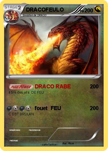 Pokémon DRACOFEULO - DRACO RABE - Ma carte Pokémon